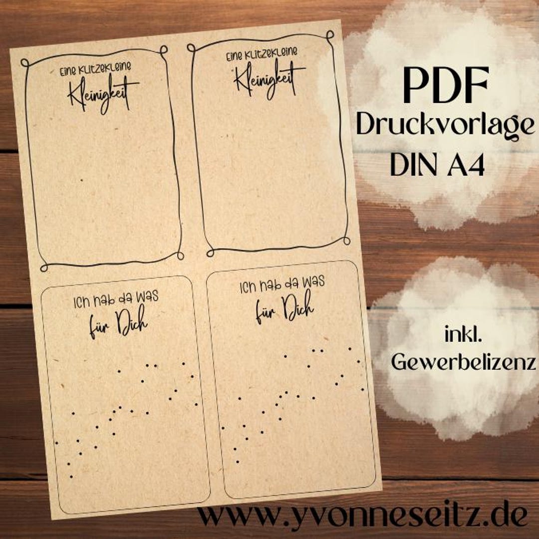 PRINT PRINT TEMPLATE PDF Packaging Little Things Gift Card 2 Designs ...