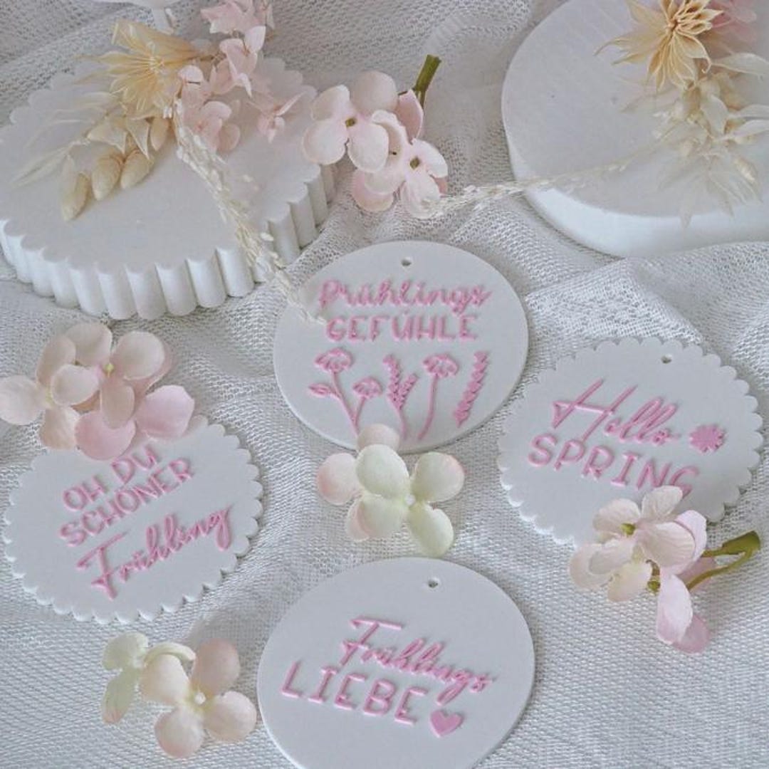 STL 3D Print File for Spring-themed Decorative Discs/gift Tags ...