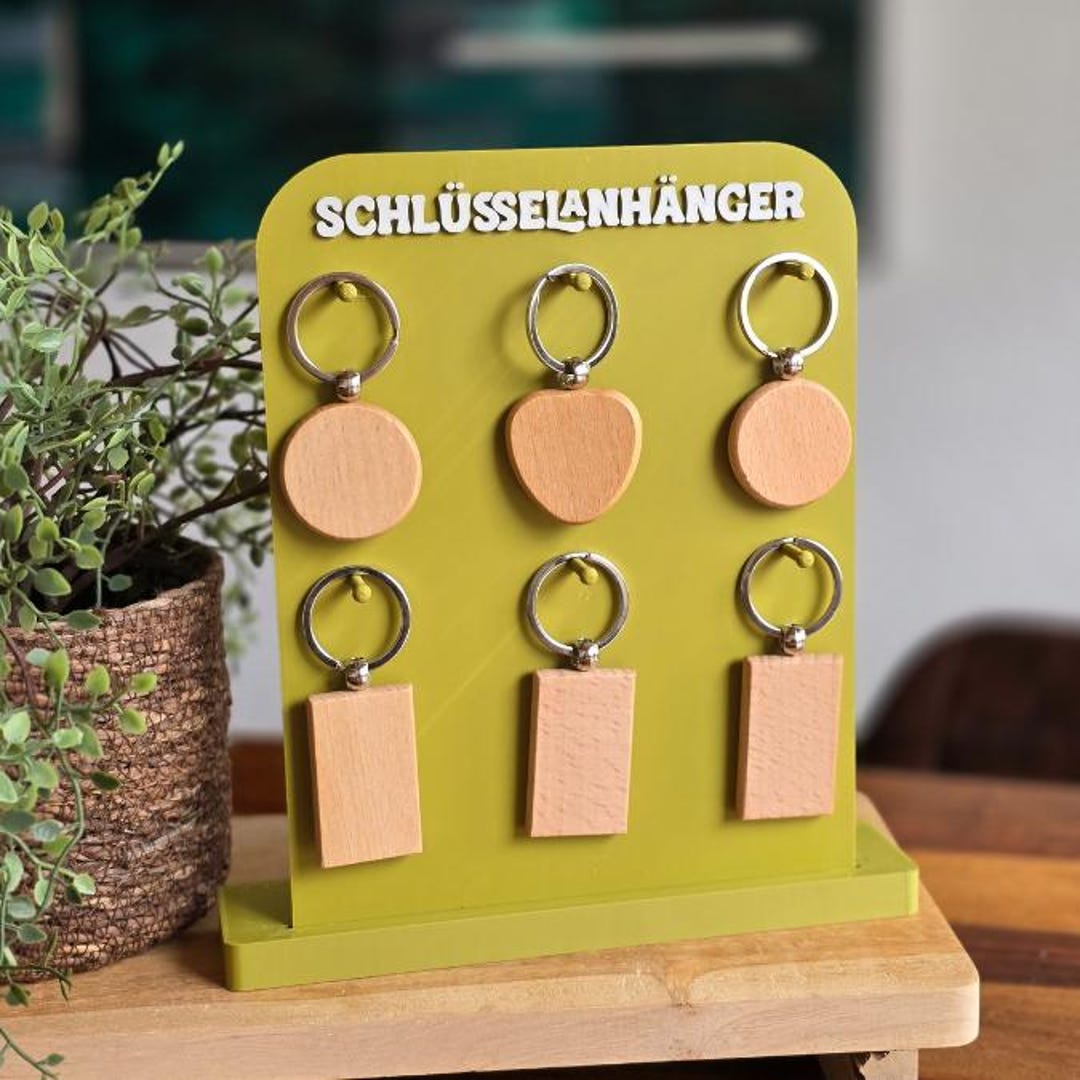 STL 3D Print File for Key Ring Stand, Holder for Key Rings, Pendant ...