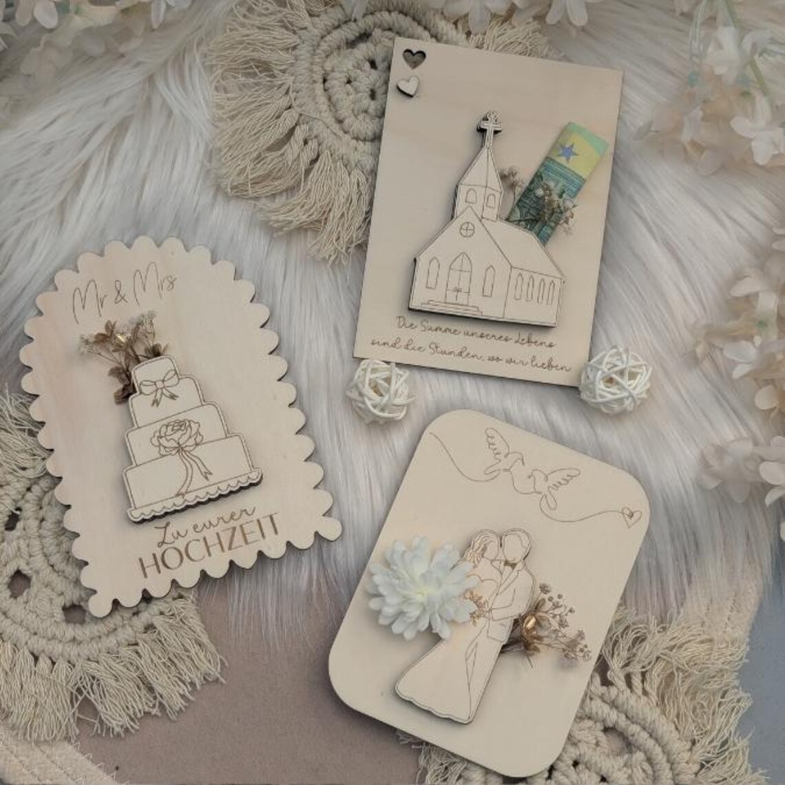 SVG Laser File Cards for Wedding to Fill With Flowers or Money ...