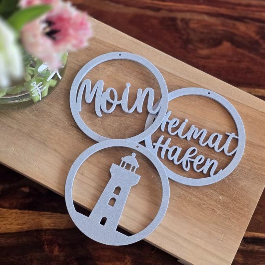 STL 3D Print File: Wreaths of 3, "moin" (a Traditional Greeting ...