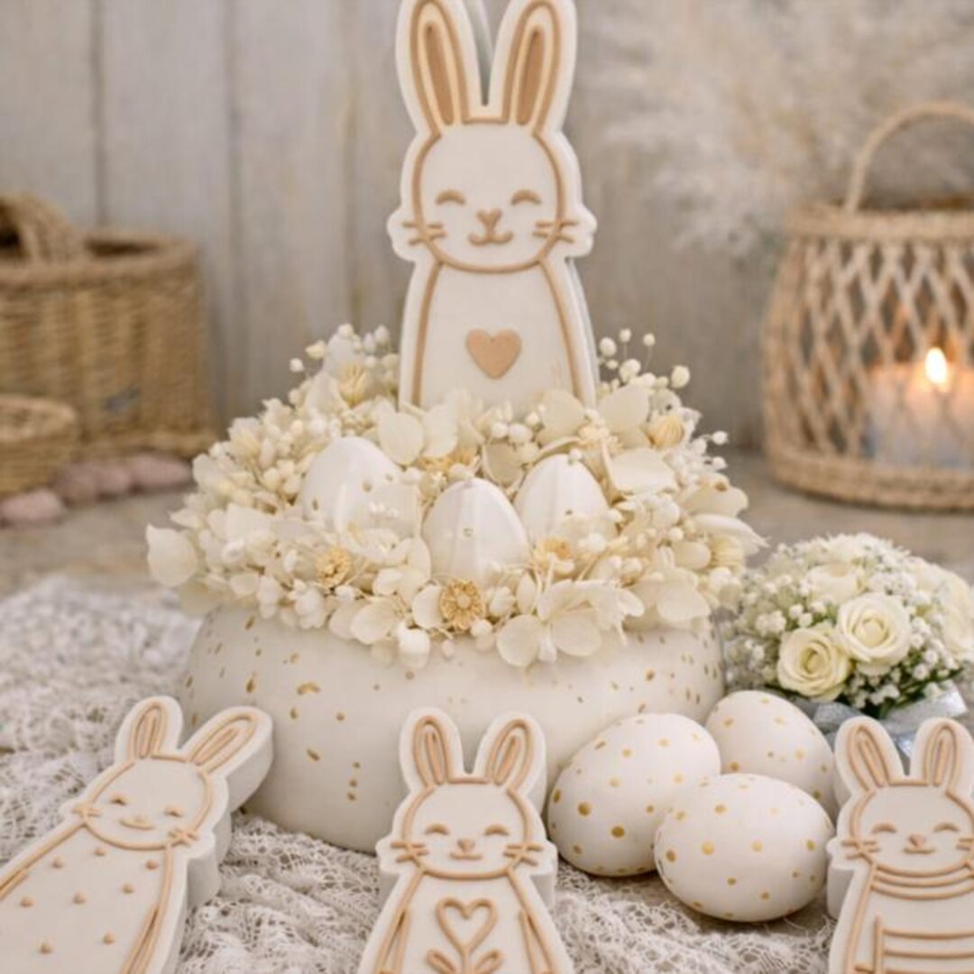 STL 3D Print File Plant Stakes, Rabbit Garden Stakes, Spring/easter ...