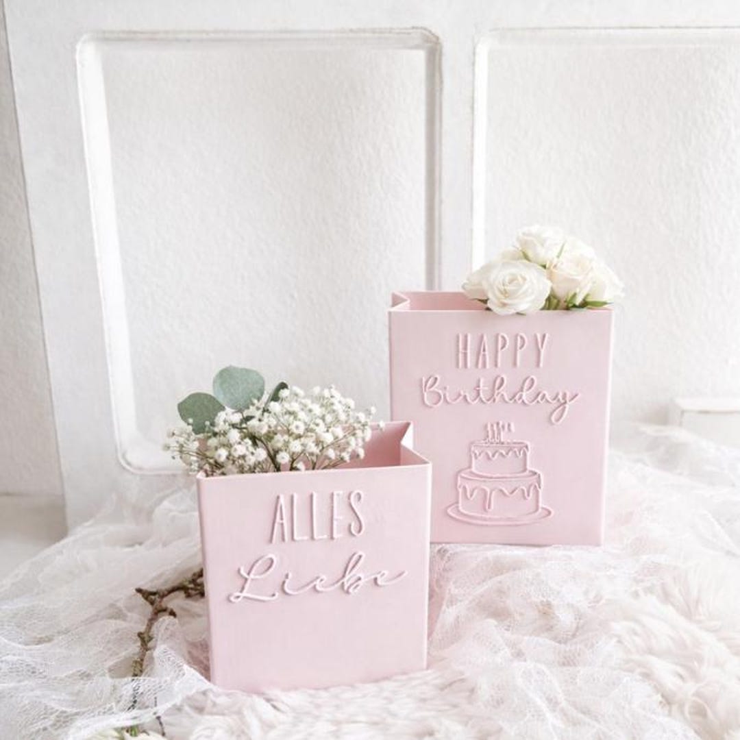 STL 3D Print File, 5 Designs: Light-up Bag, Birthday Gift Bag ...