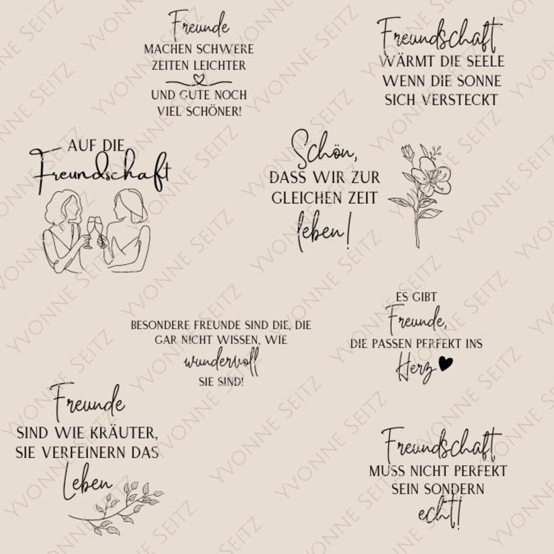 Freundschaft SVG Laser Datei Gravur Beste Freundin Freundinnen ...