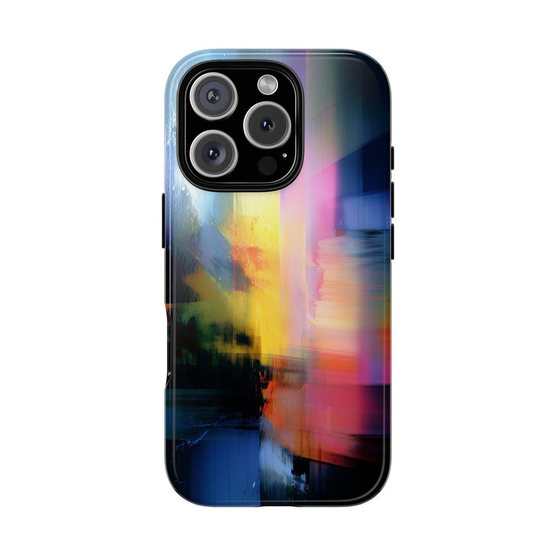 Abstract Neon Sunset Phone Case | Tough Case - Etsy