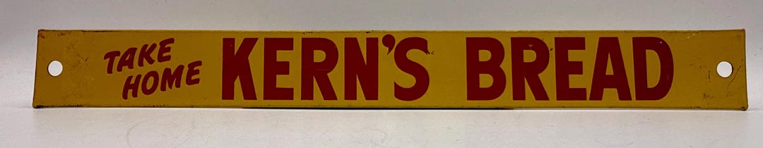 Vintage Kern's Bread Advertising Metal Rack Sign - Etsy