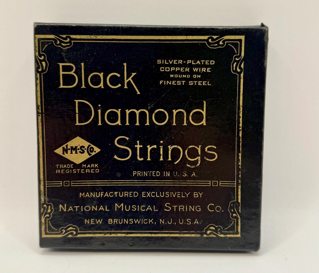 Vintage Black Diamond Strings Box, Sleeves With Strings and Receipt ...
