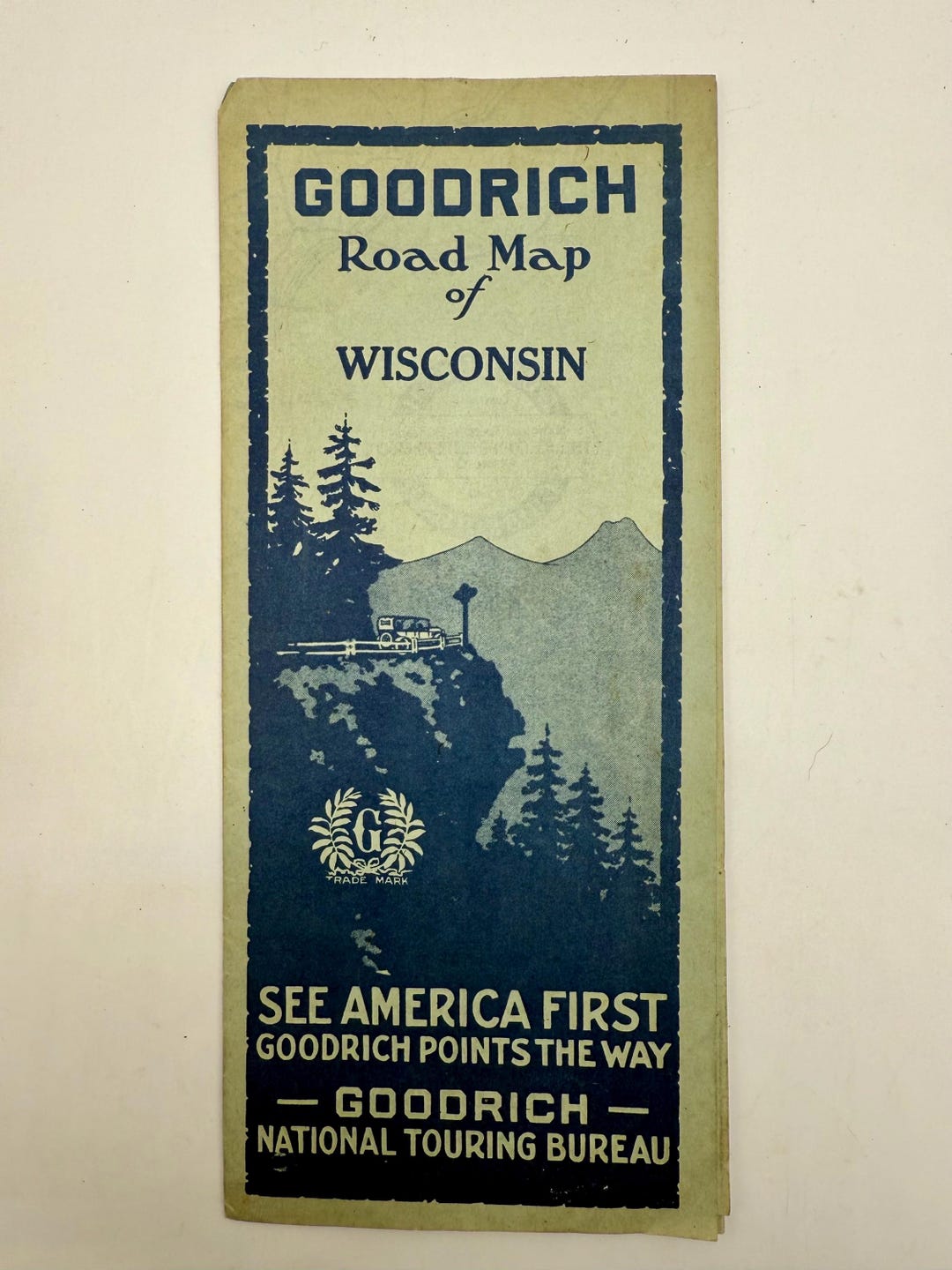 Goodrich Road Map of Wisconsin - Etsy