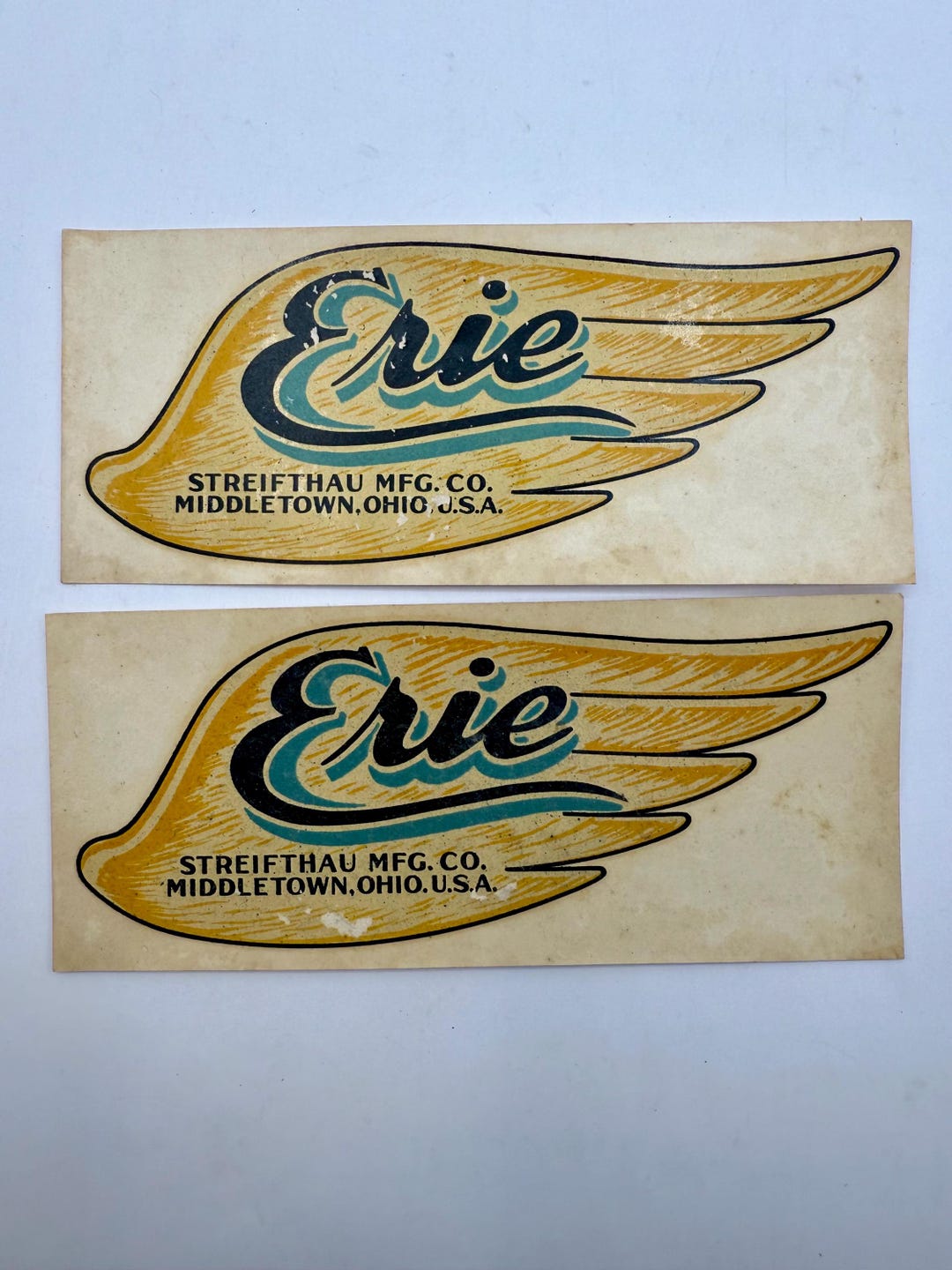 Vintage Erie Bicycle/motor Scooter Water Decal Sticker Emblem Antique ...