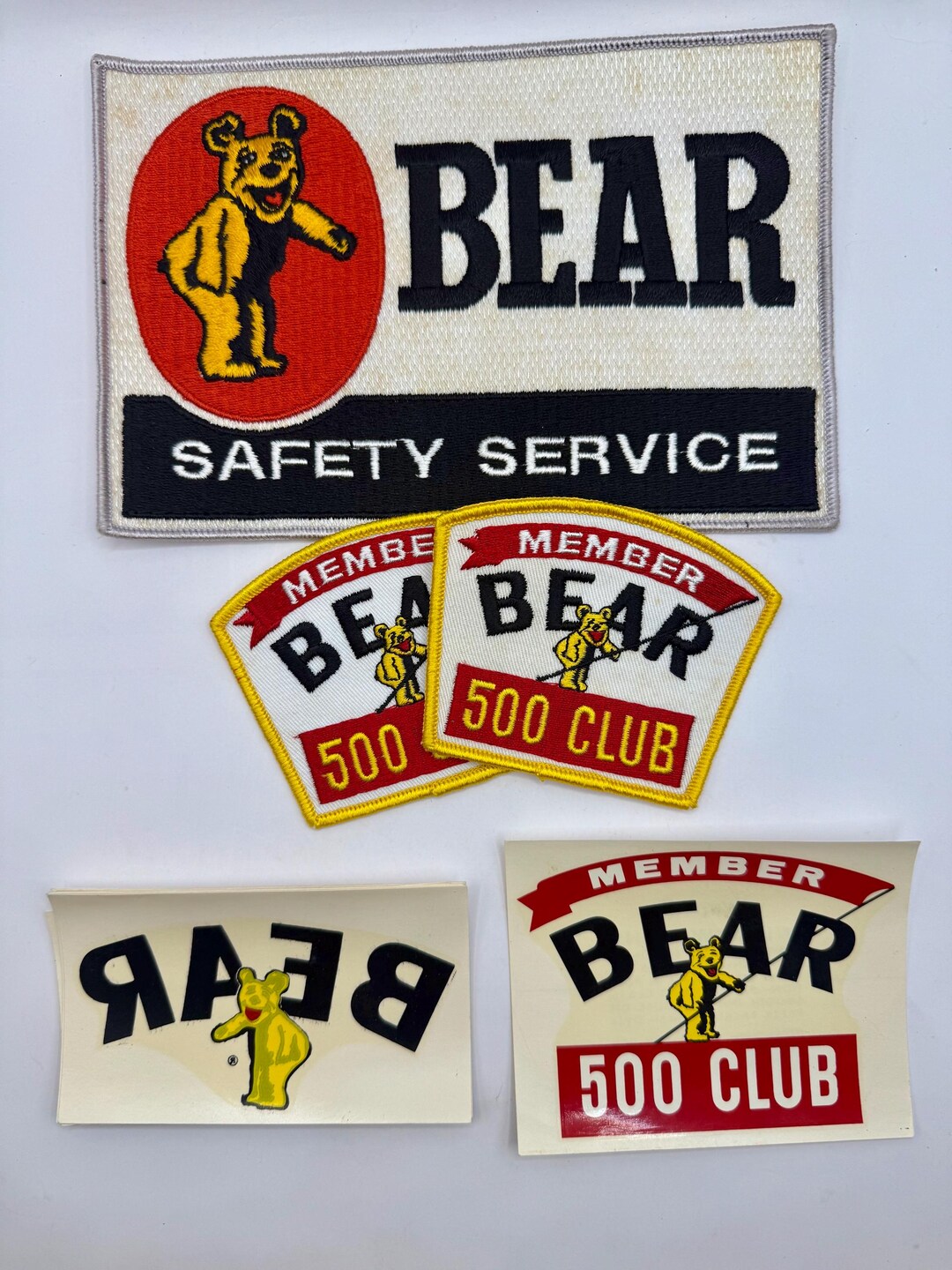 Lot of Vintage Bear Patches/decals Sticker Wheel Alignment Vintage ...
