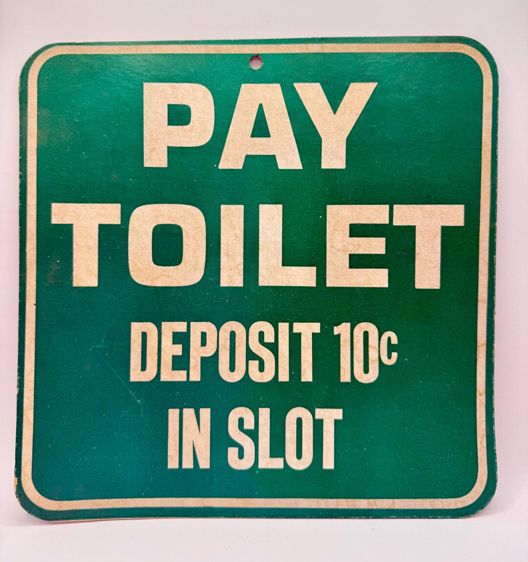 Vintage Cardboard Pay Toilet Sign Funny Humor - Etsy