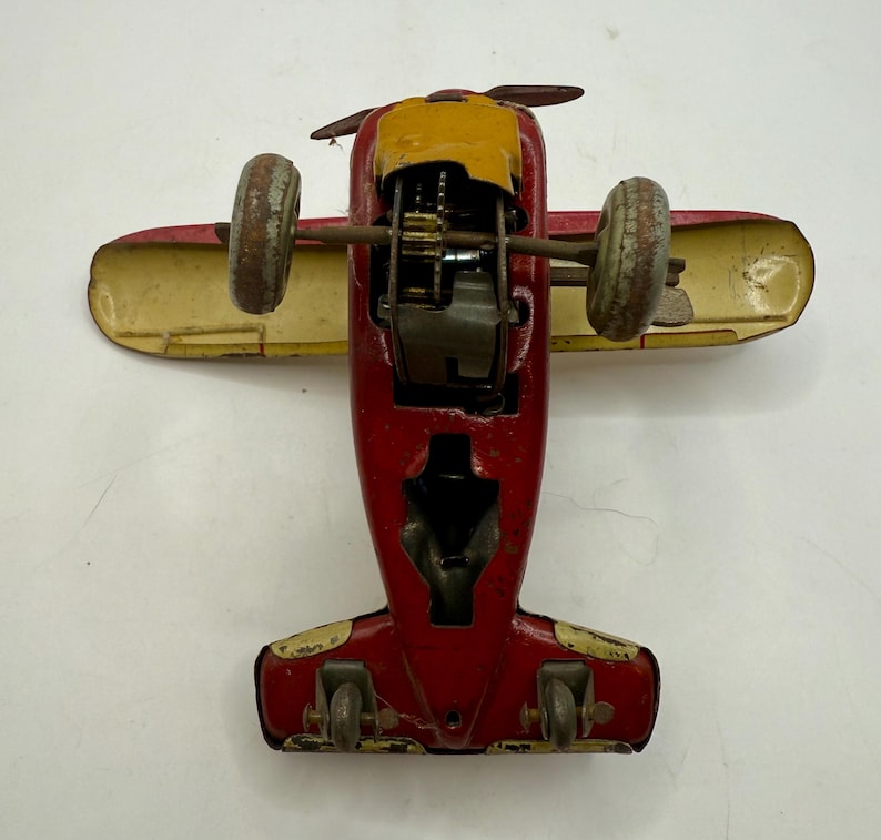 Vintage Tin Loop the Loop Airplane Wind up Toy - Etsy