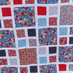 Vintage Rose Patchwork Twin Quilt - One of a Kind - Etsy