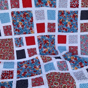 Vintage Rose Patchwork Twin Quilt - One of a Kind - Etsy