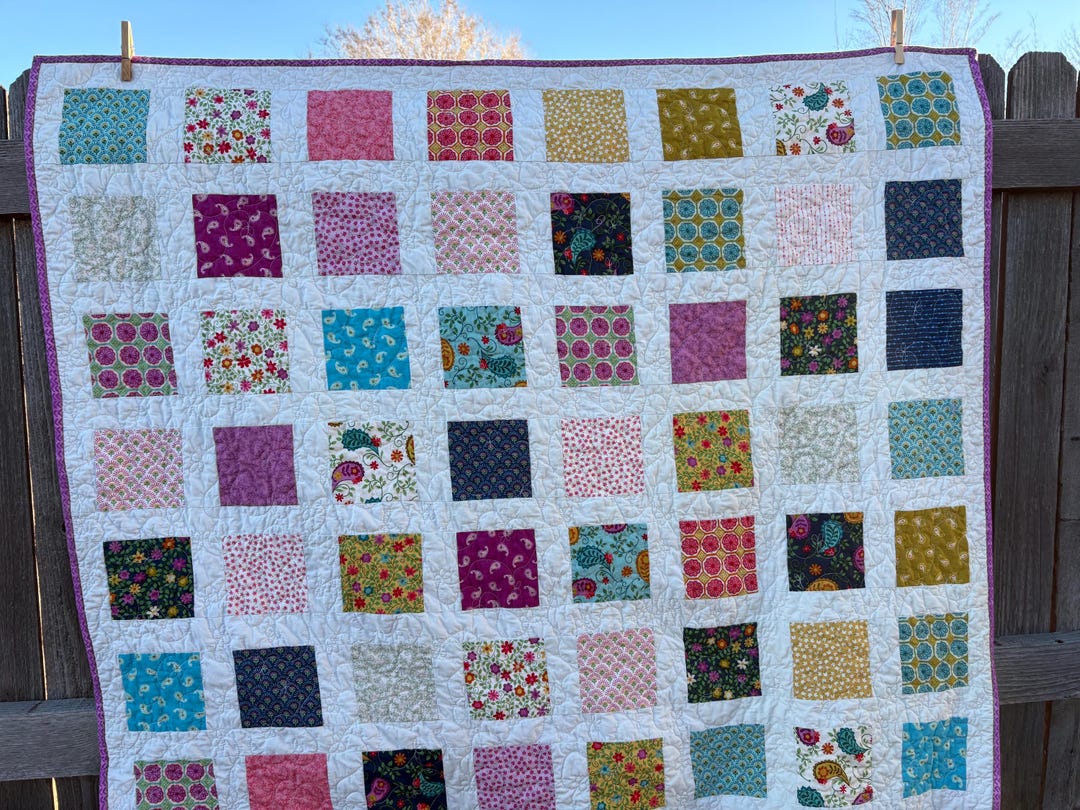 Whimsy Patchwork Lap Quilt - Etsy
