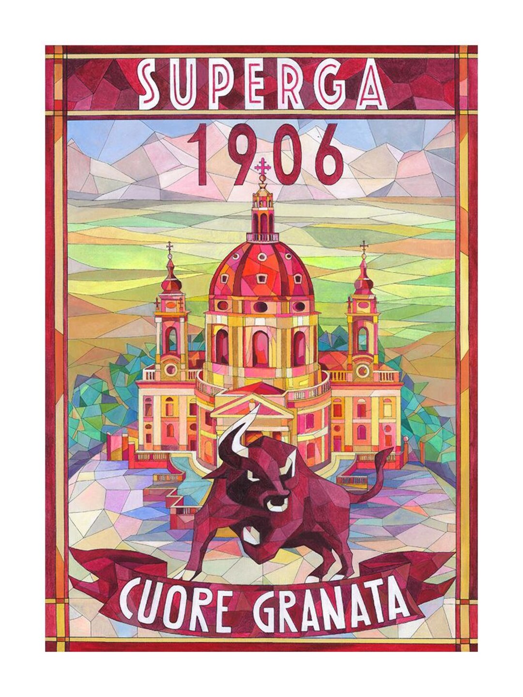 Cuore Granata - Turin – Sports Art, Torino Granata Poster, Gift Idea ...