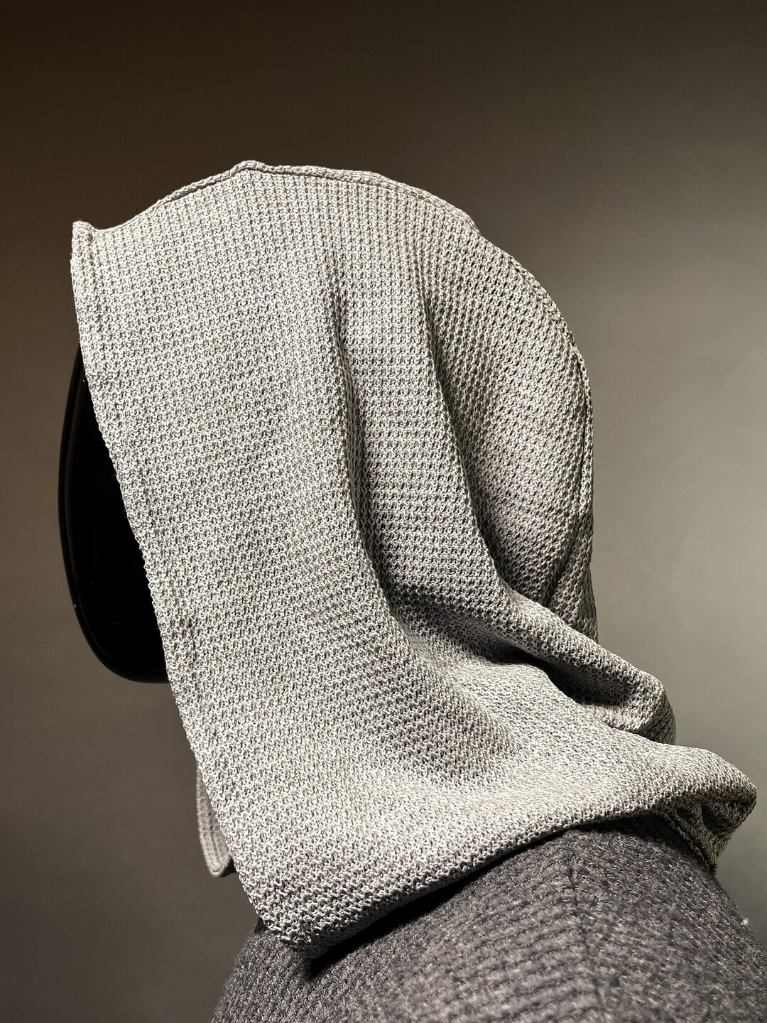 The Cowl Hood in Solid Light Grey Knit by Opal Moon Designs unisex/ One ...
