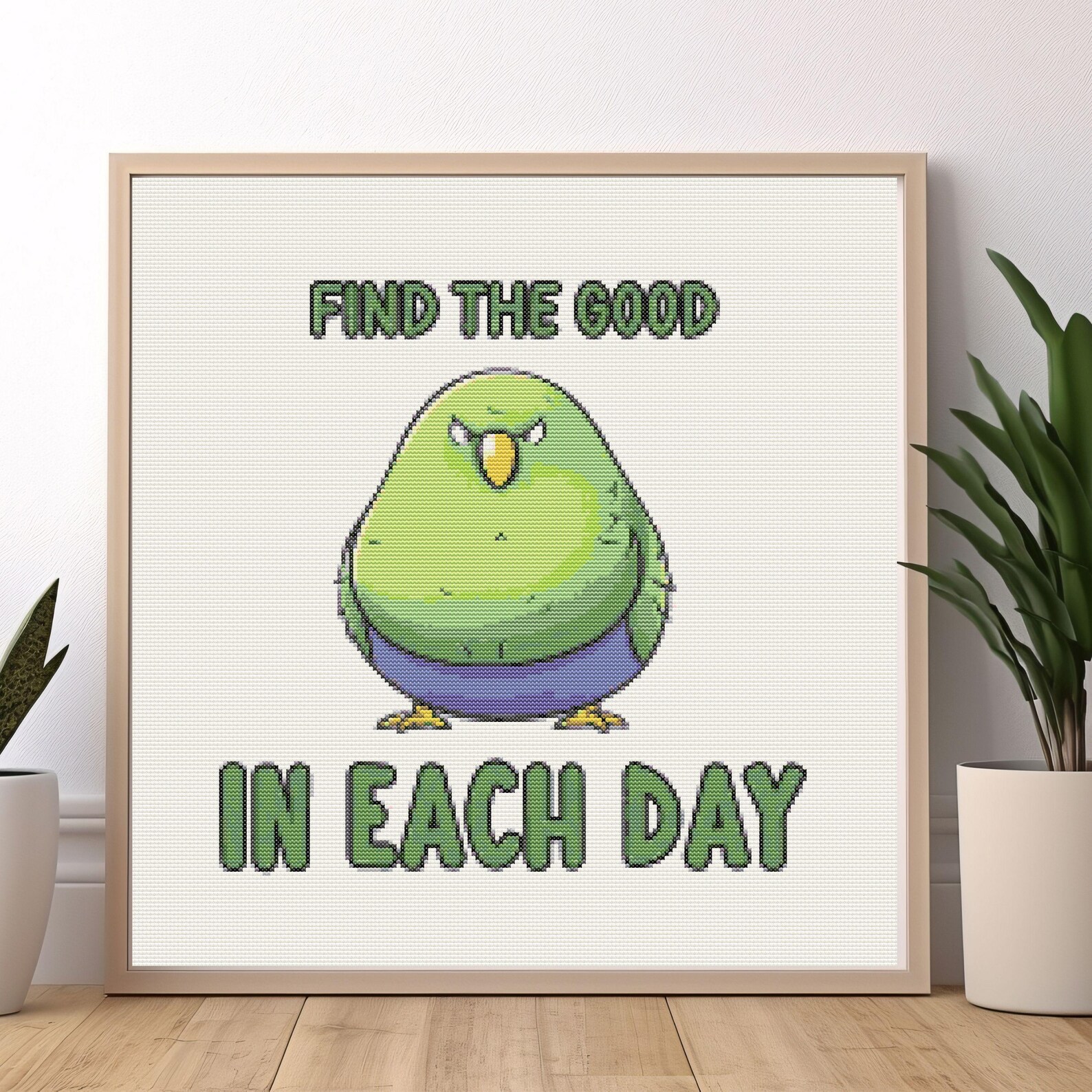 Funny Grumpy Bird Cross Stitch Pattern: Sarcastic Motivation (digital ...