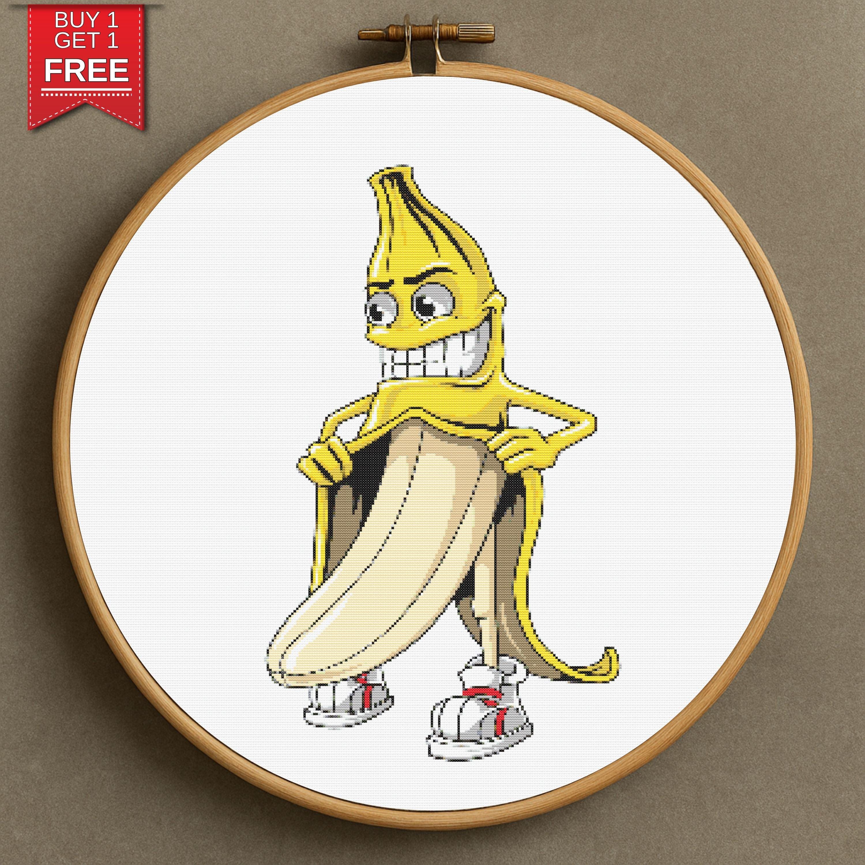 Rude Banana Cross Stitch Pattern: Funny Adult Embroidery (PDF Download ...