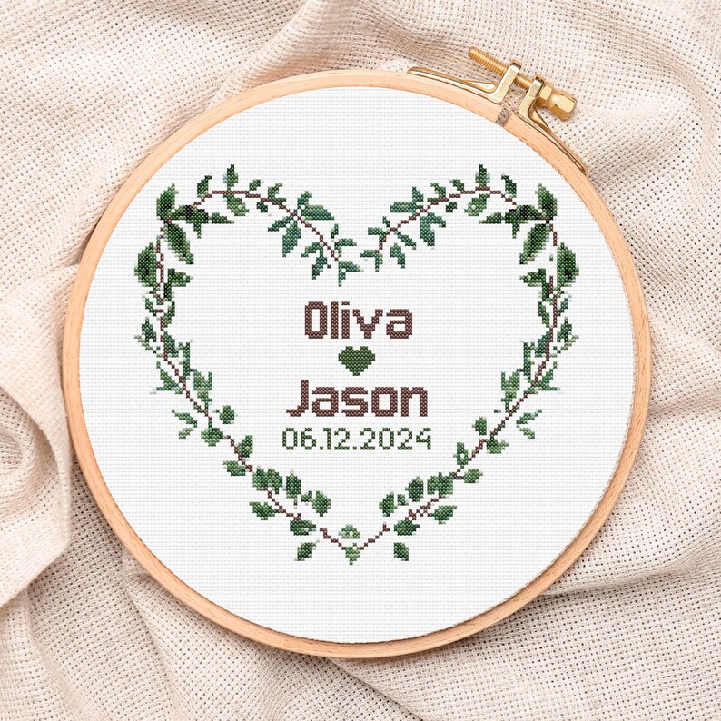 Personalized Wedding Cross Stitch Pattern: Anniversary Sampler (digital ...
