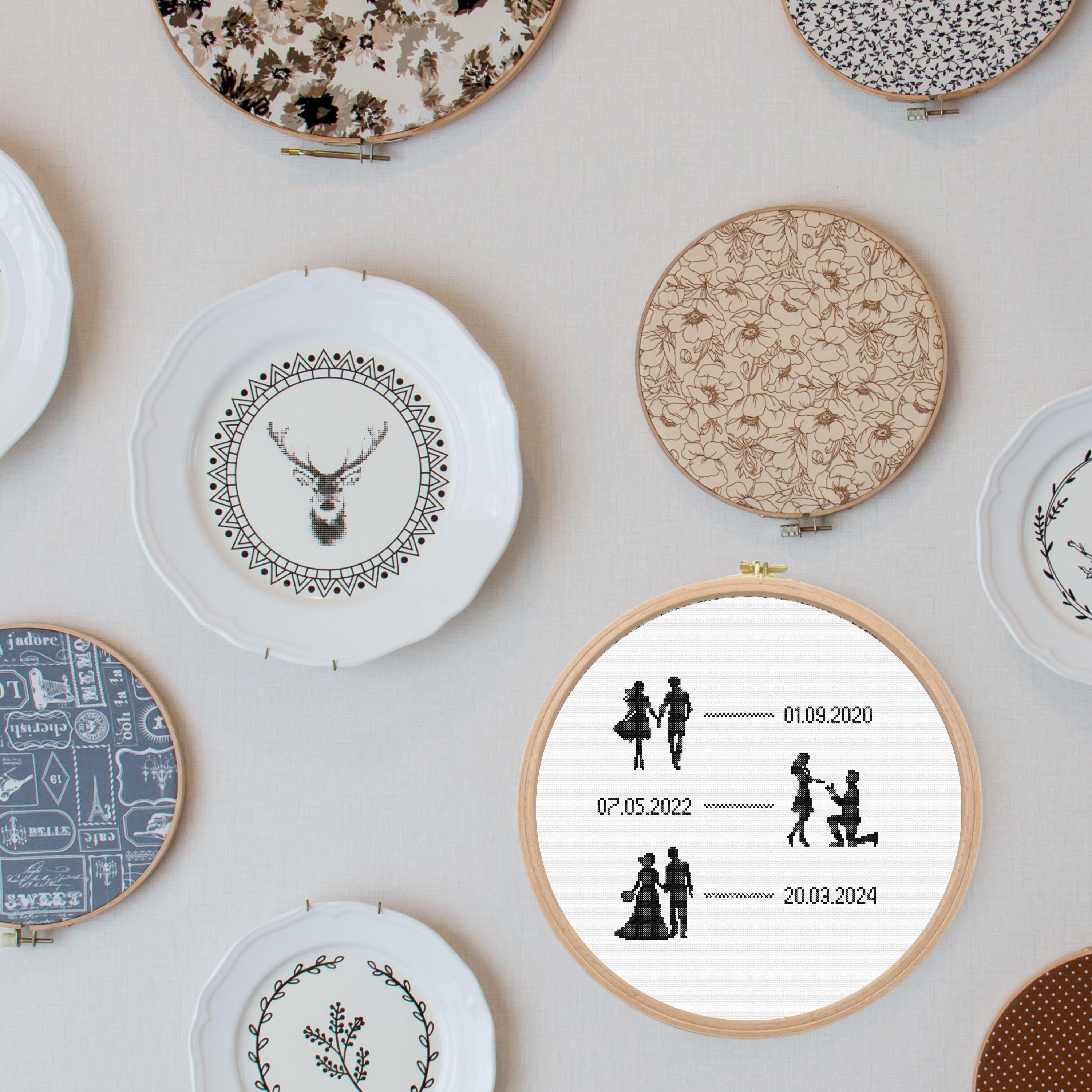 Custom Wedding Dates Cross Stitch Pattern (PDF) - Etsy