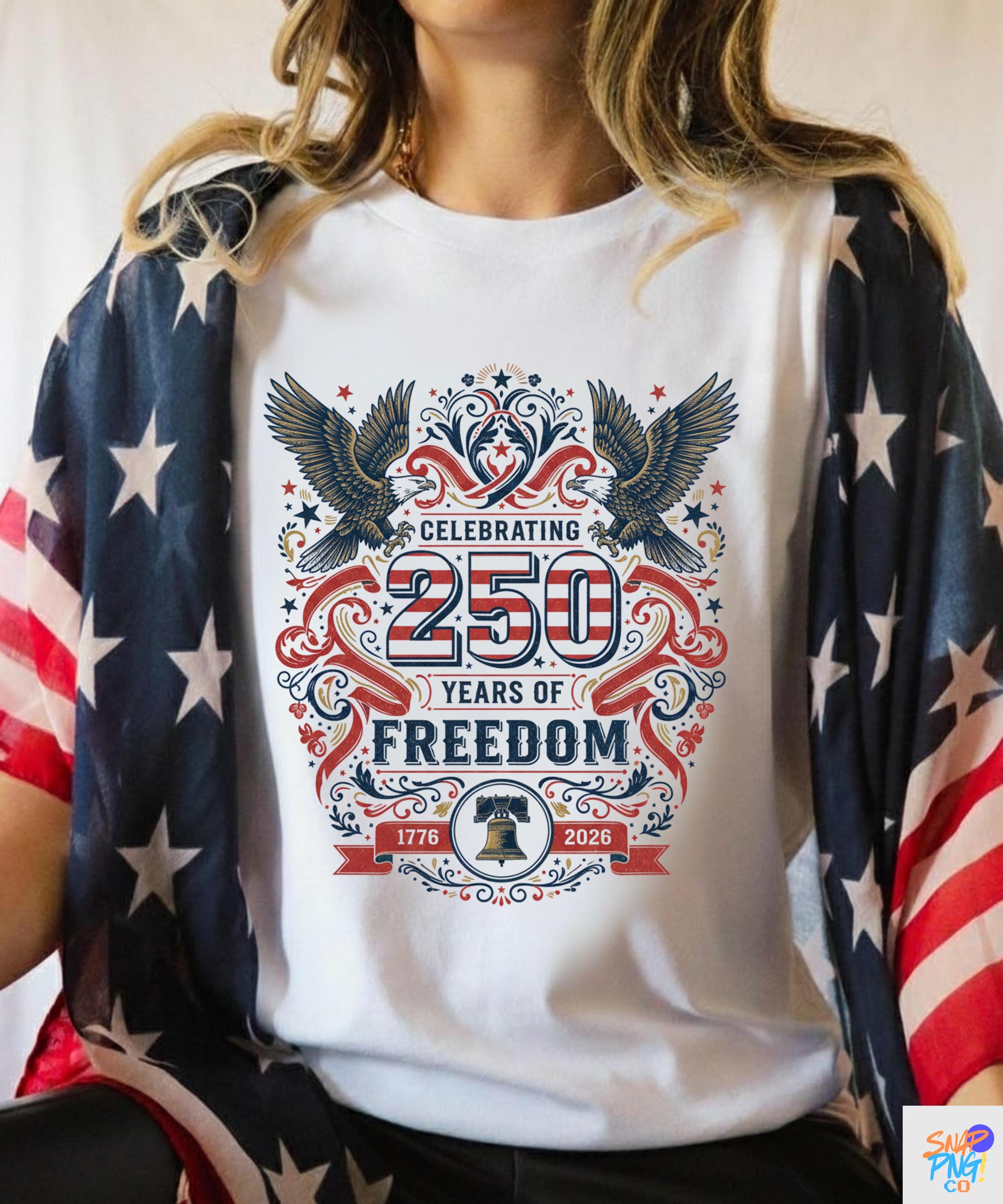 250 Years of Freedom PNG Bundle Celebrating 250 1776-2026 Patriotic ...