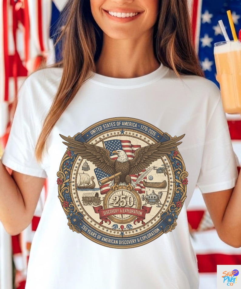 USA 250th Anniversary PNG Bundle 1776-2026 Patriotic Eagle Badges ...