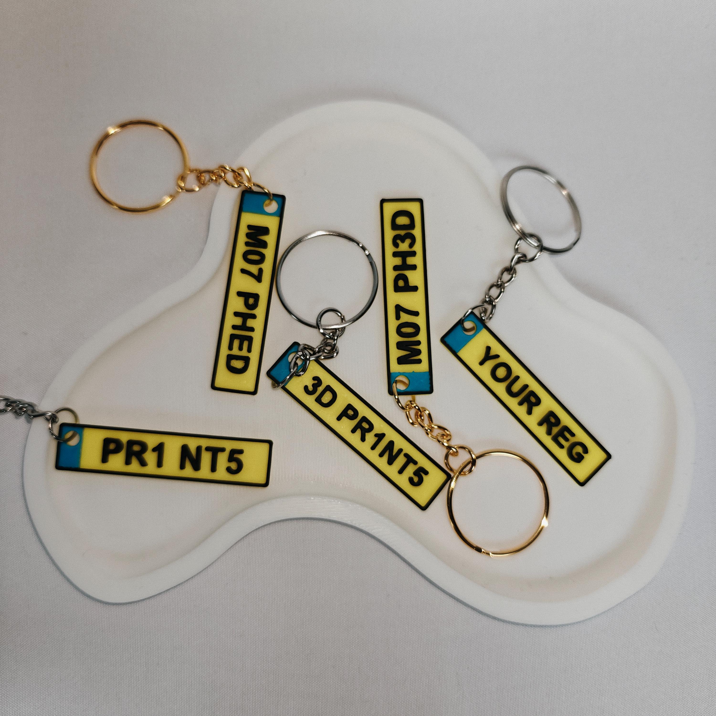 Personalized Number Plate Keyring: Custom Car Reg Keychain - Etsy