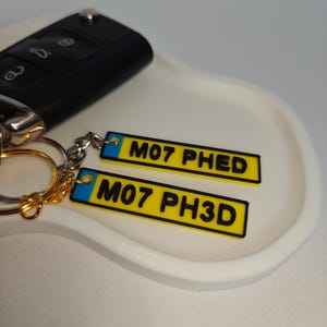 Personalized Number Plate Keyring: Custom Car Reg Keychain - Etsy