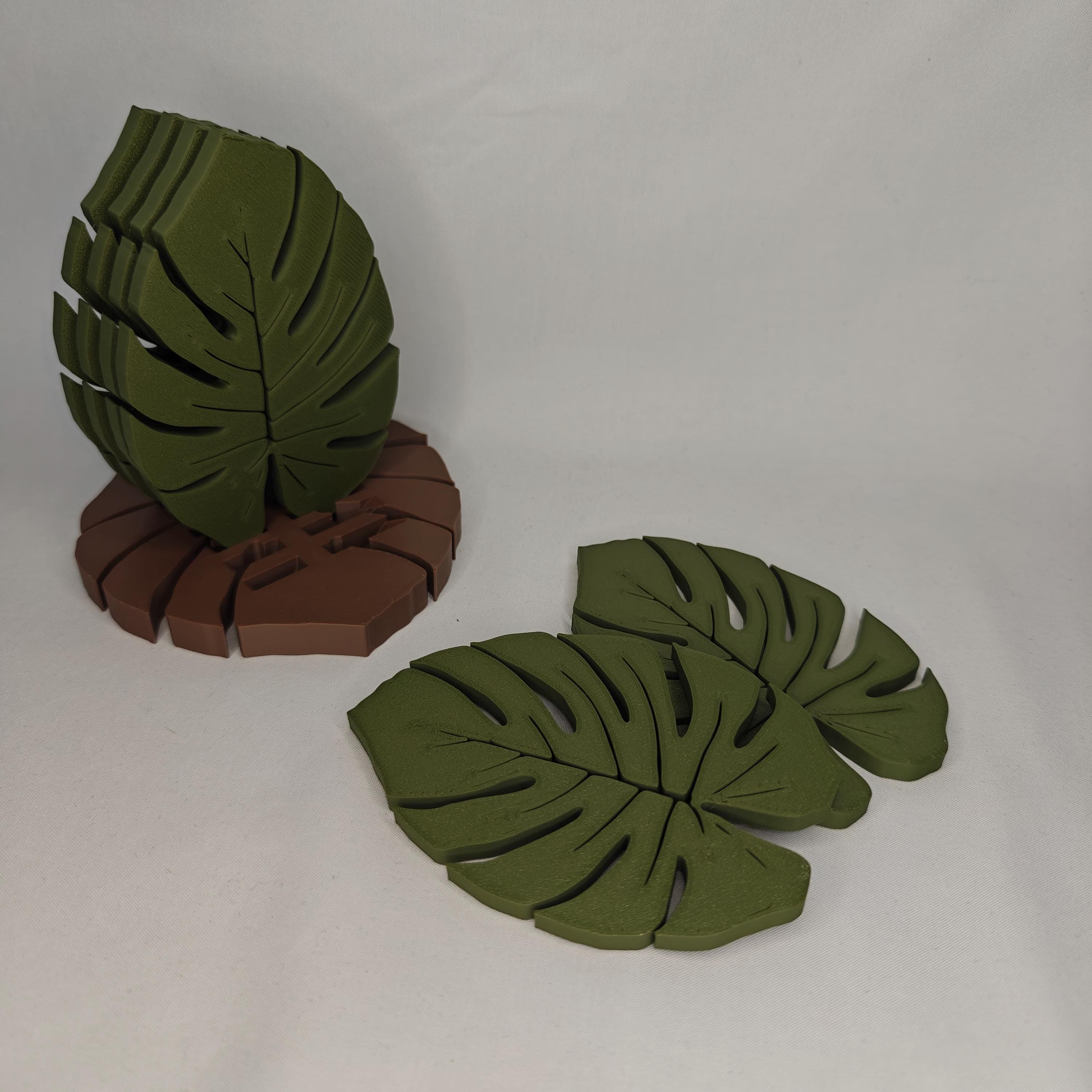 Monstera Leaf Coaster Set | Jungle-inspired Eco-friendly Table Decor - Etsy