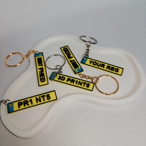 Personalized Number Plate Keyring: Custom Car Reg Keychain - Etsy