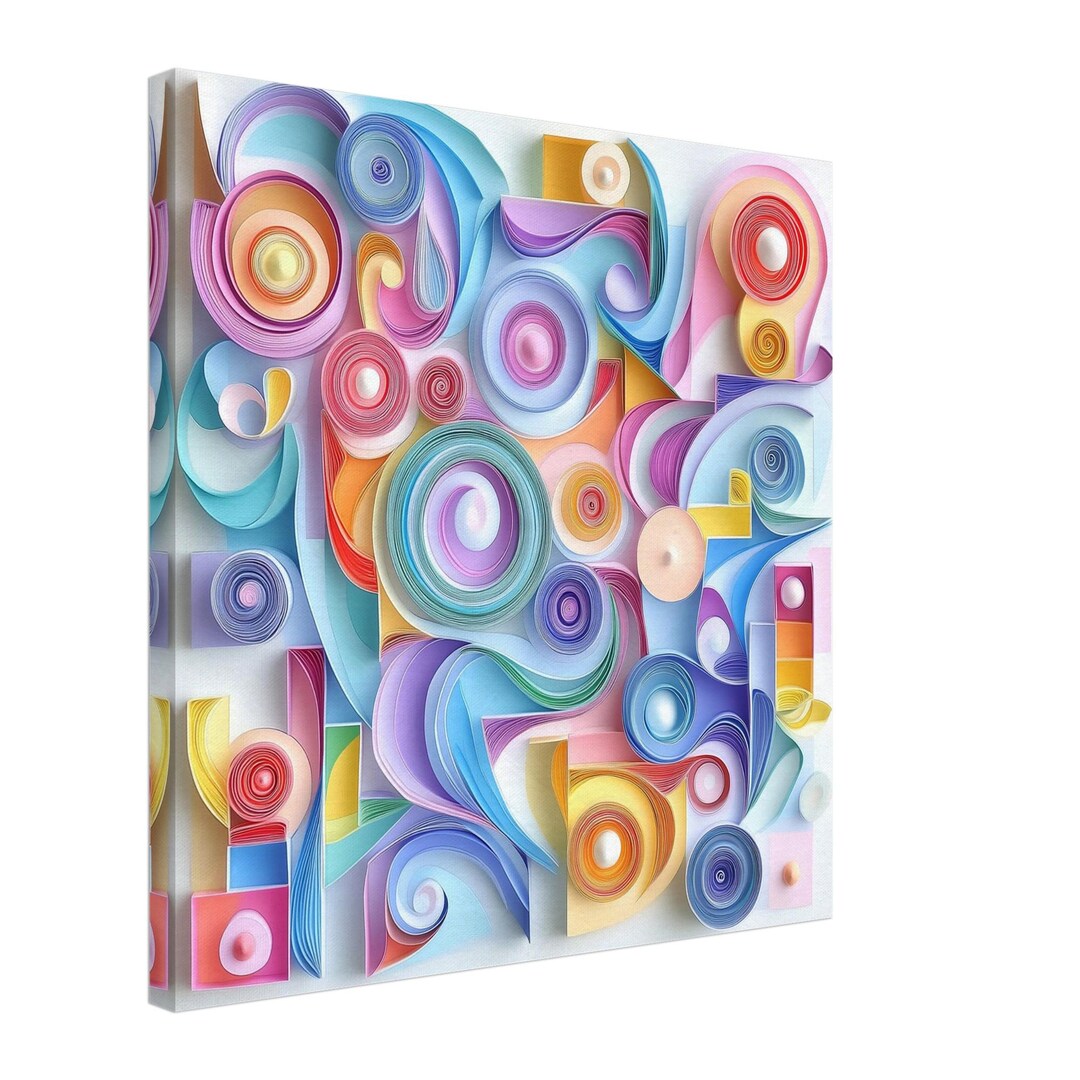 Whimsical Swirls, Paper Quilling Artwork of Abstract Curves and Shapes ...