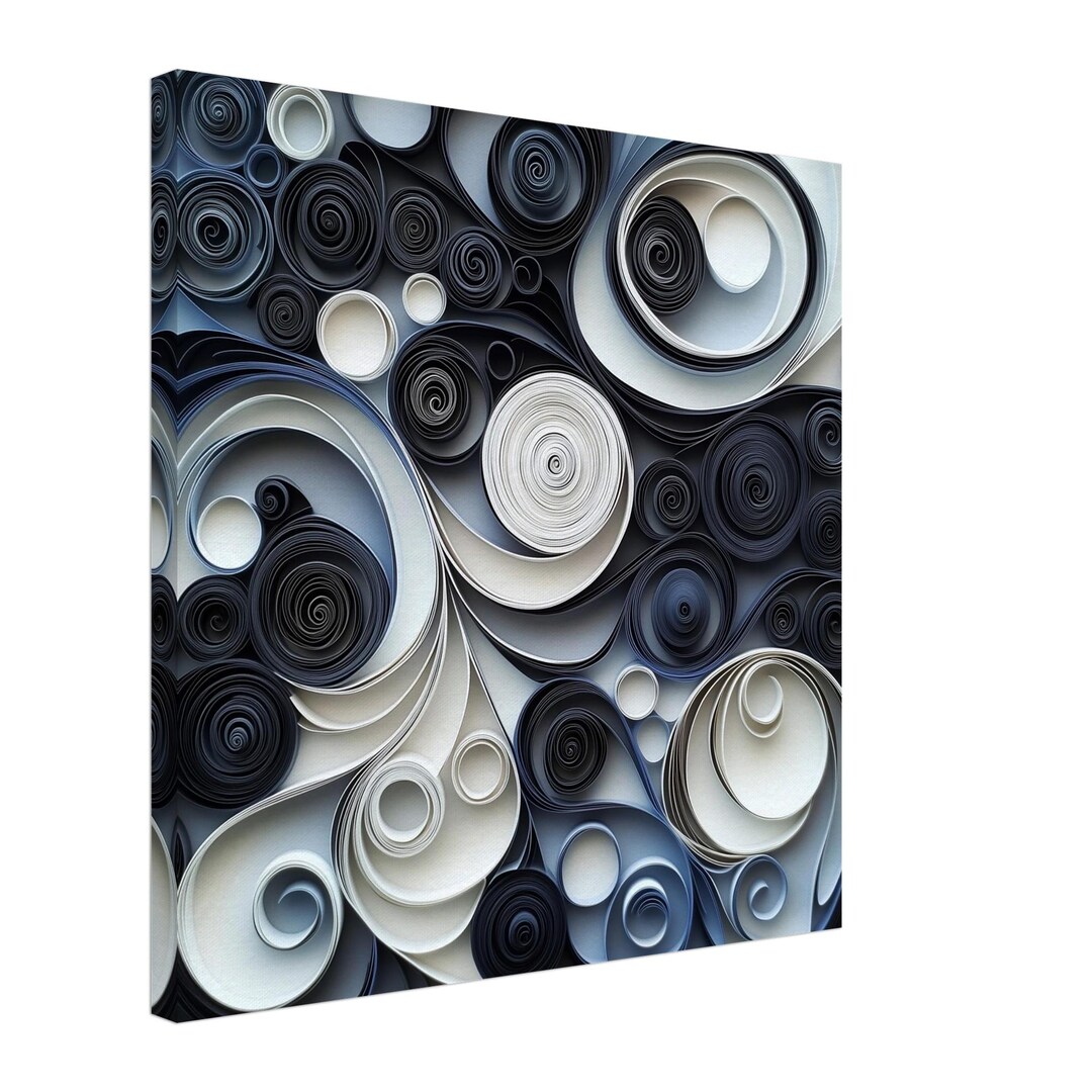 Monochrome Swirls, Paper Quilling Abstract Design, Quilled Paper Design ...