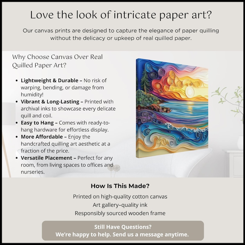 Autumn River, Paper Quilling Artwork of a Fall Landscape With Flowing ...