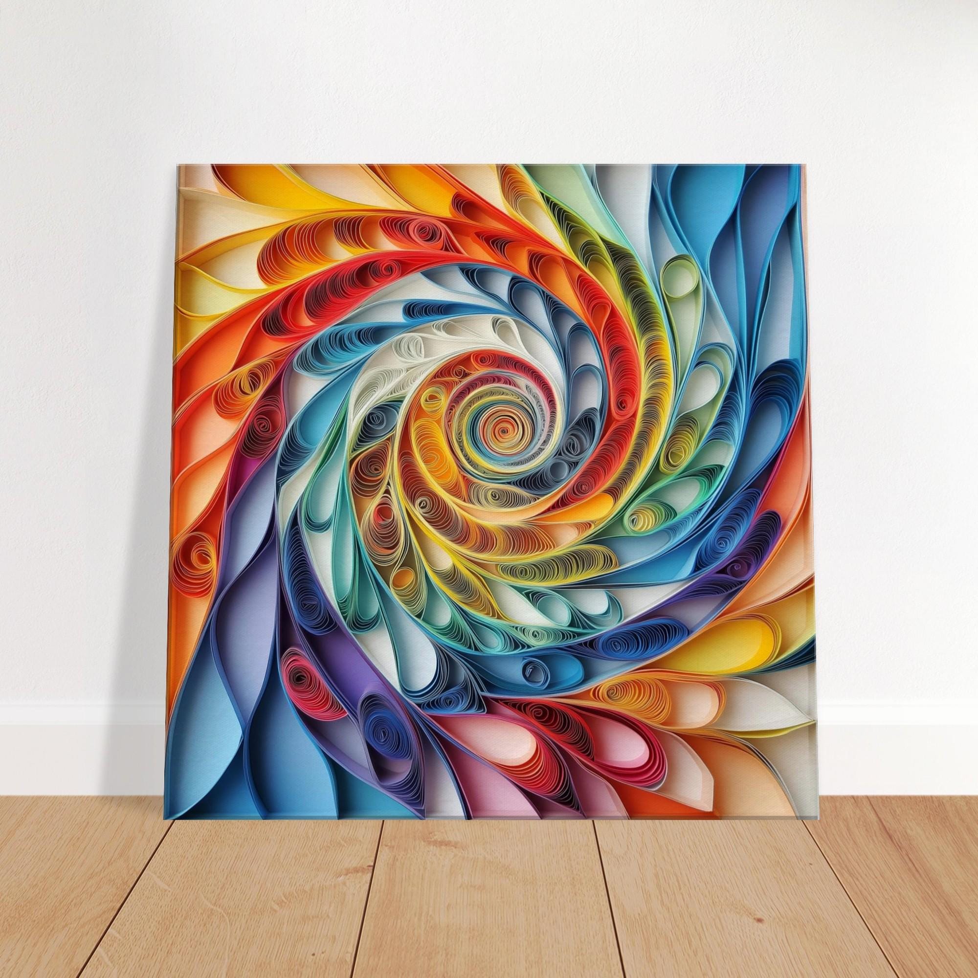 Spiral of Colors, Paper Quilling Artwork of a Vibrant Swirl, Quilled ...