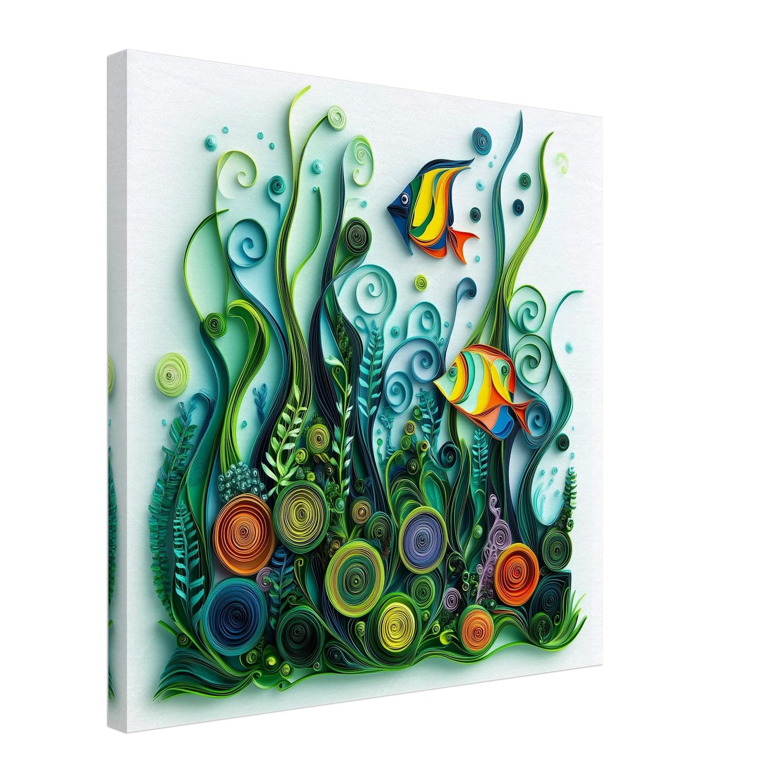 Tropical Reef, Paper Quilling Artwork of Colorful Fish and Sea Plants ...