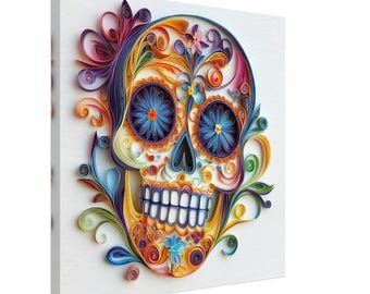Sugar Skull 3D Quilled Paper - Etsy Israel