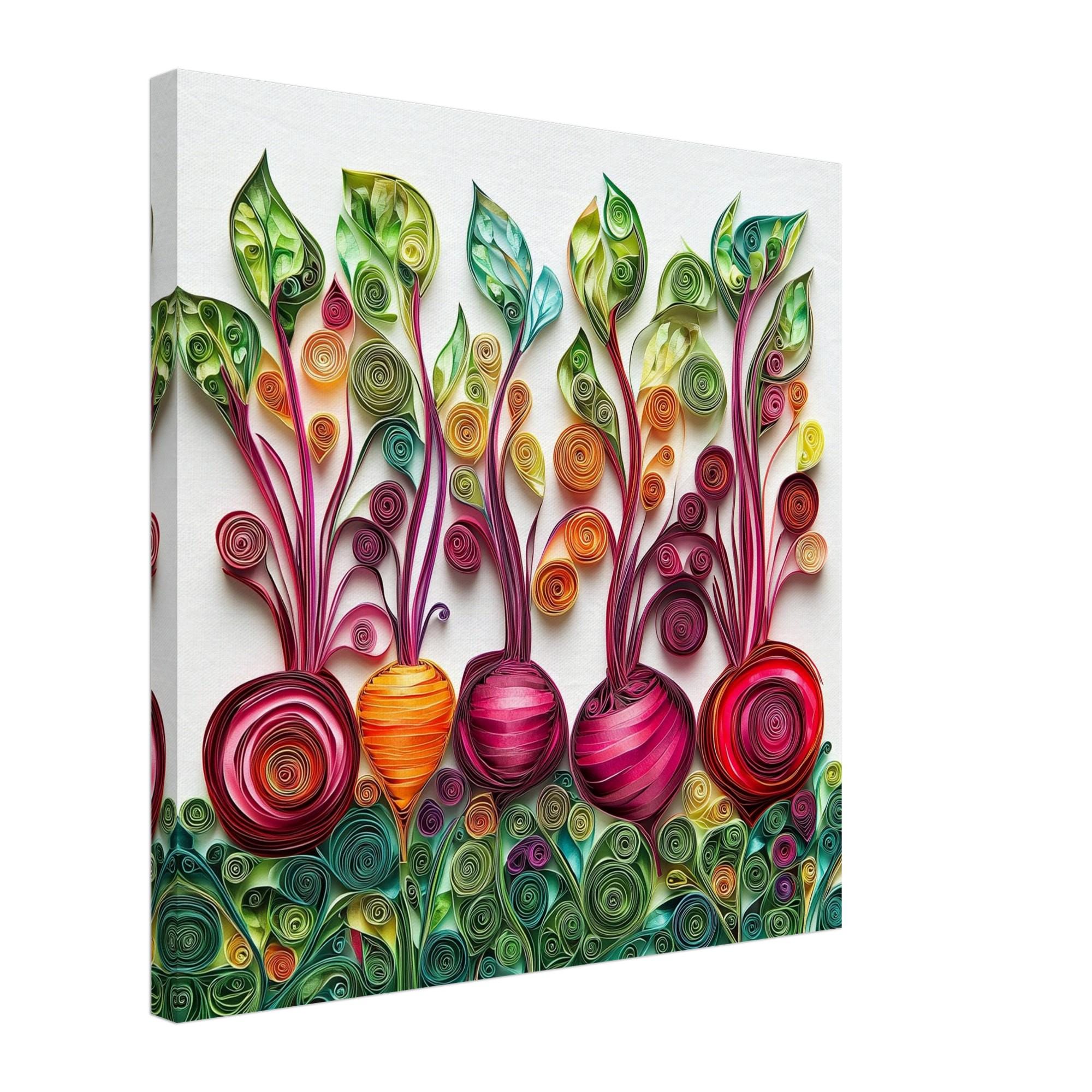Colorful Roots, Paper Quilling Artwork of Vibrant Vegetables Growing ...