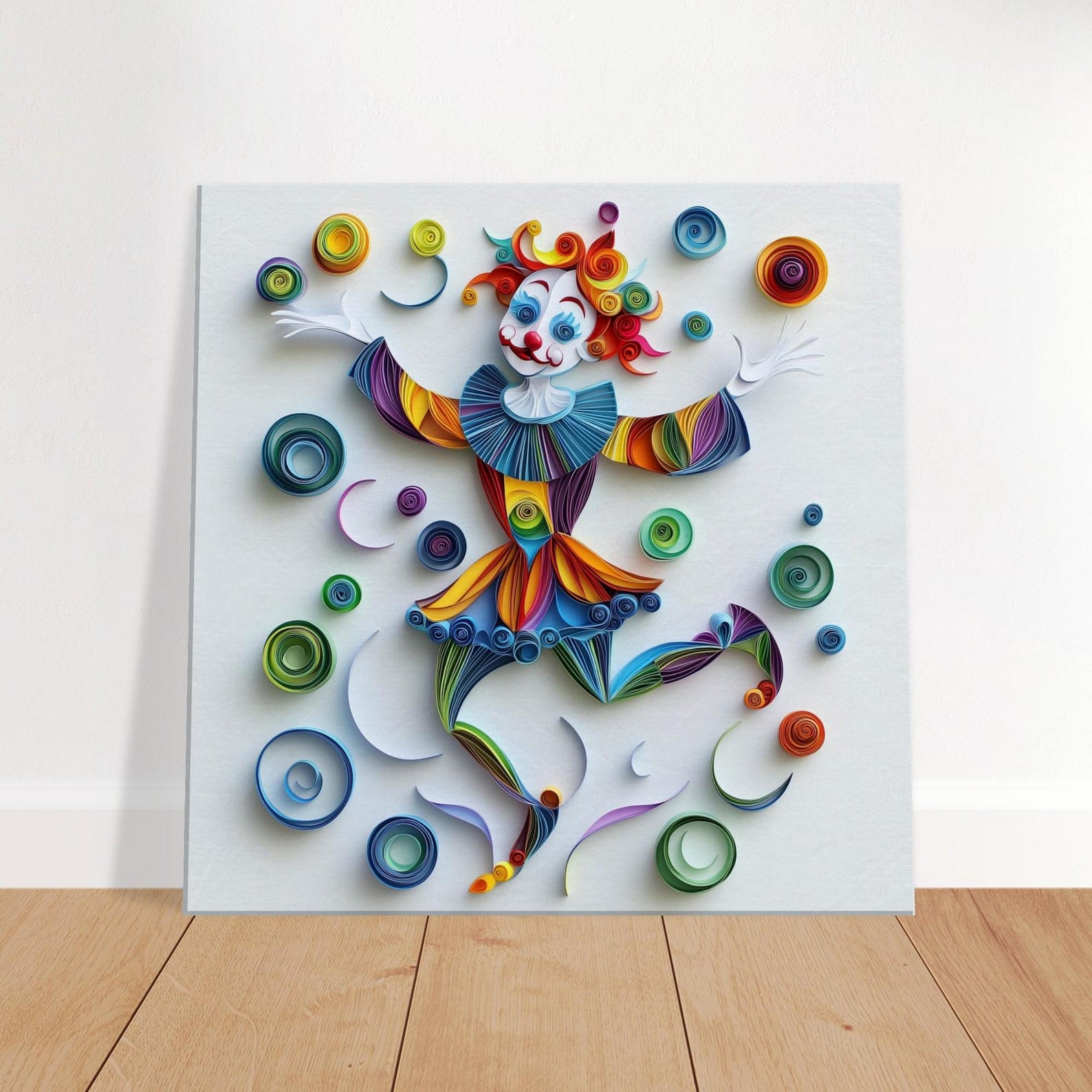 Jolly Jester, Paper Quilling Artwork of Festive Clown, Quilled Paper ...