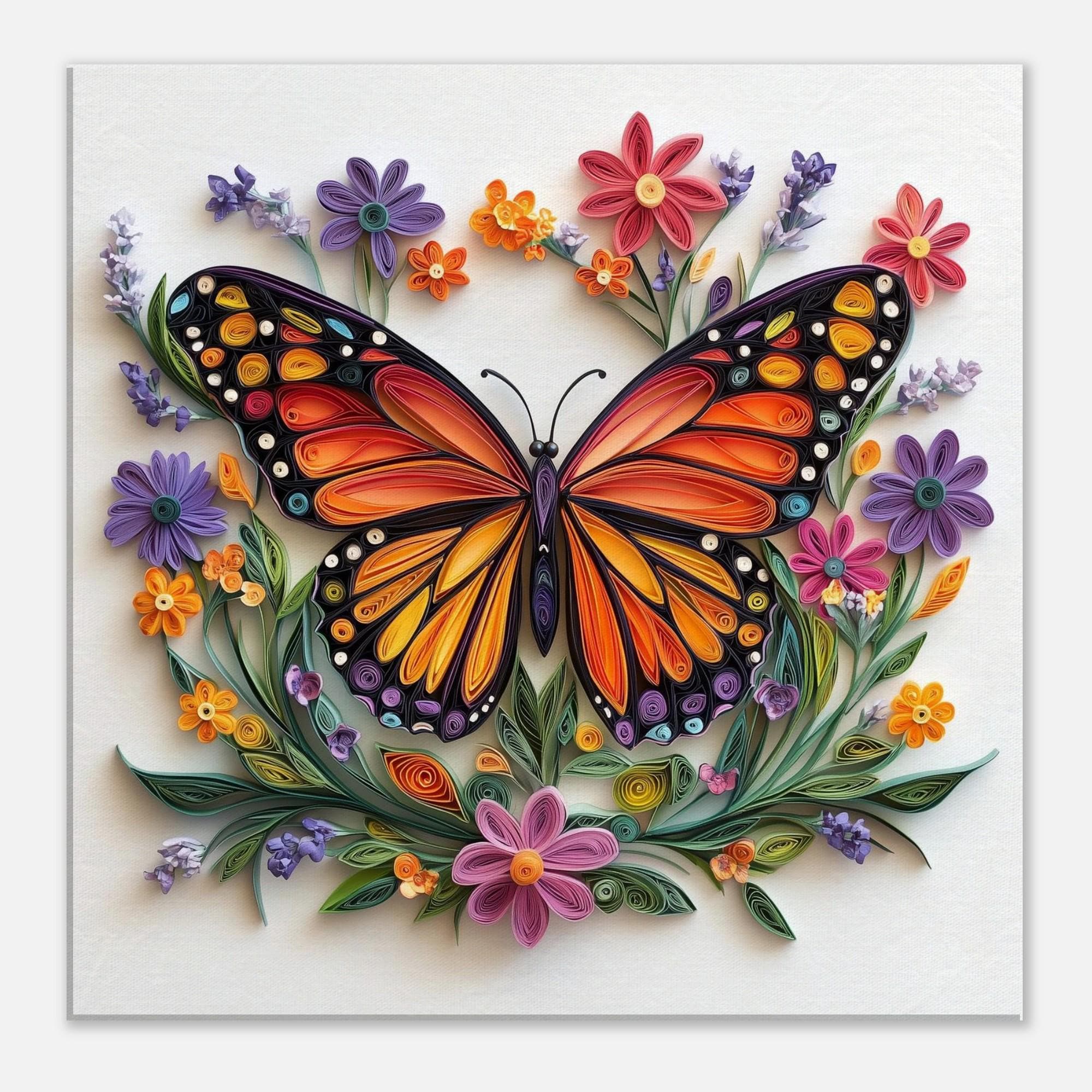Blooming Butterfly, Paper Quilling Artwork of a Butterfly Surrounded by ...