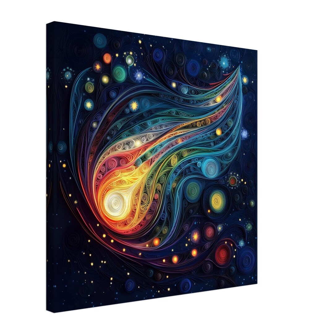 Cosmic Comet, Paper Quilling Artwork of a Vibrant Meteor Shower ...