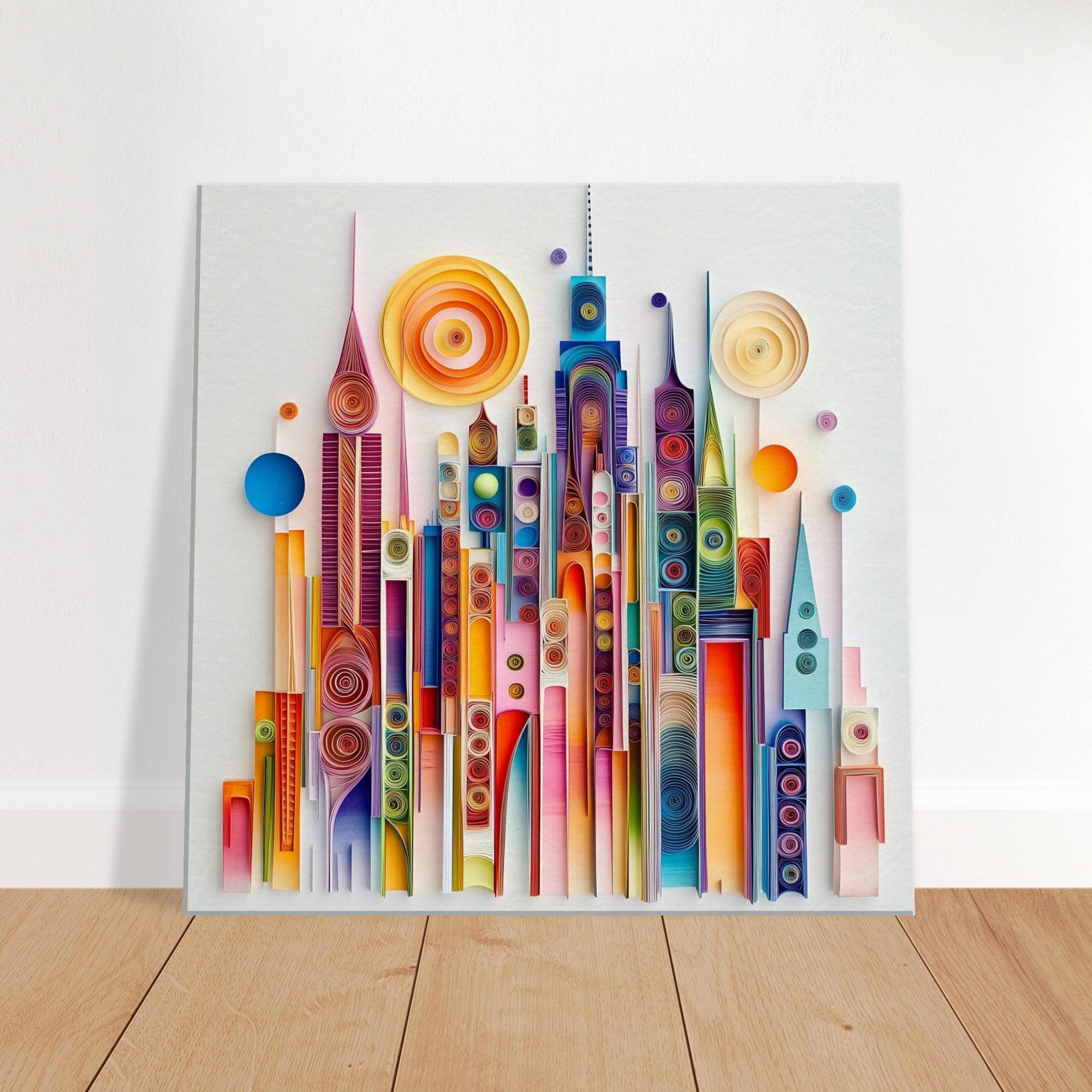 City of Colors, Paper Quilling Artwork of a Vibrant Skyline, Quilled ...