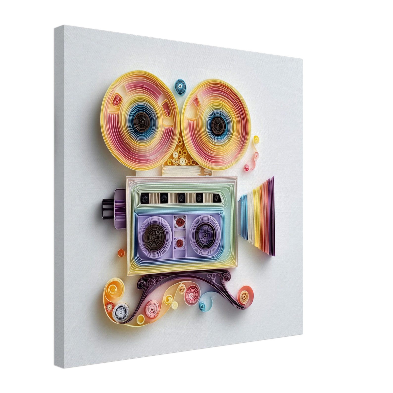 Retro Movie Camera, Paper Quilling Artwork of a Film Camera, Quilled ...