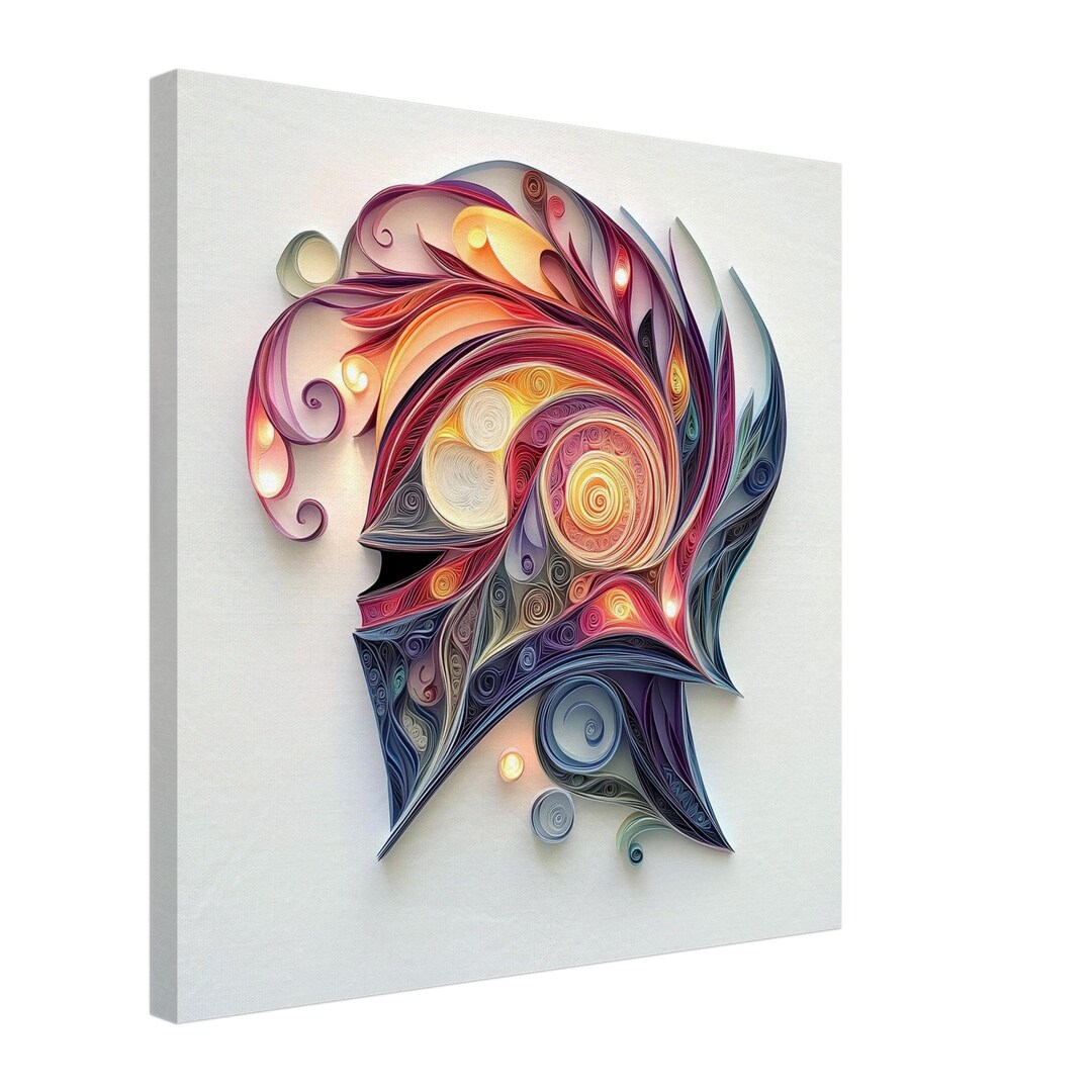 Abstract Profile, Paper Quilling Artwork of Human Silhouette, Quilled ...