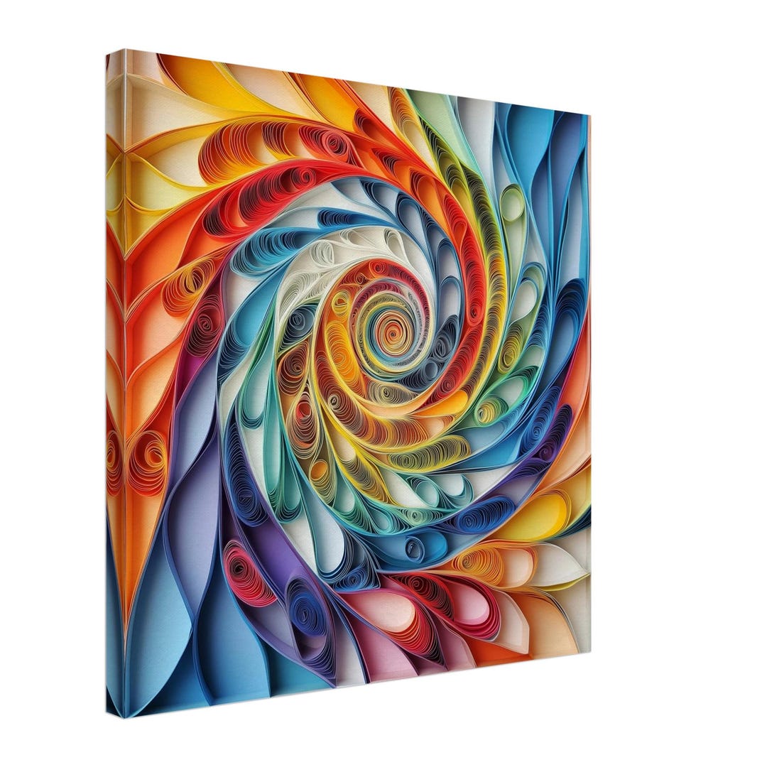Spiral of Colors, Paper Quilling Artwork of a Vibrant Swirl, Quilled ...