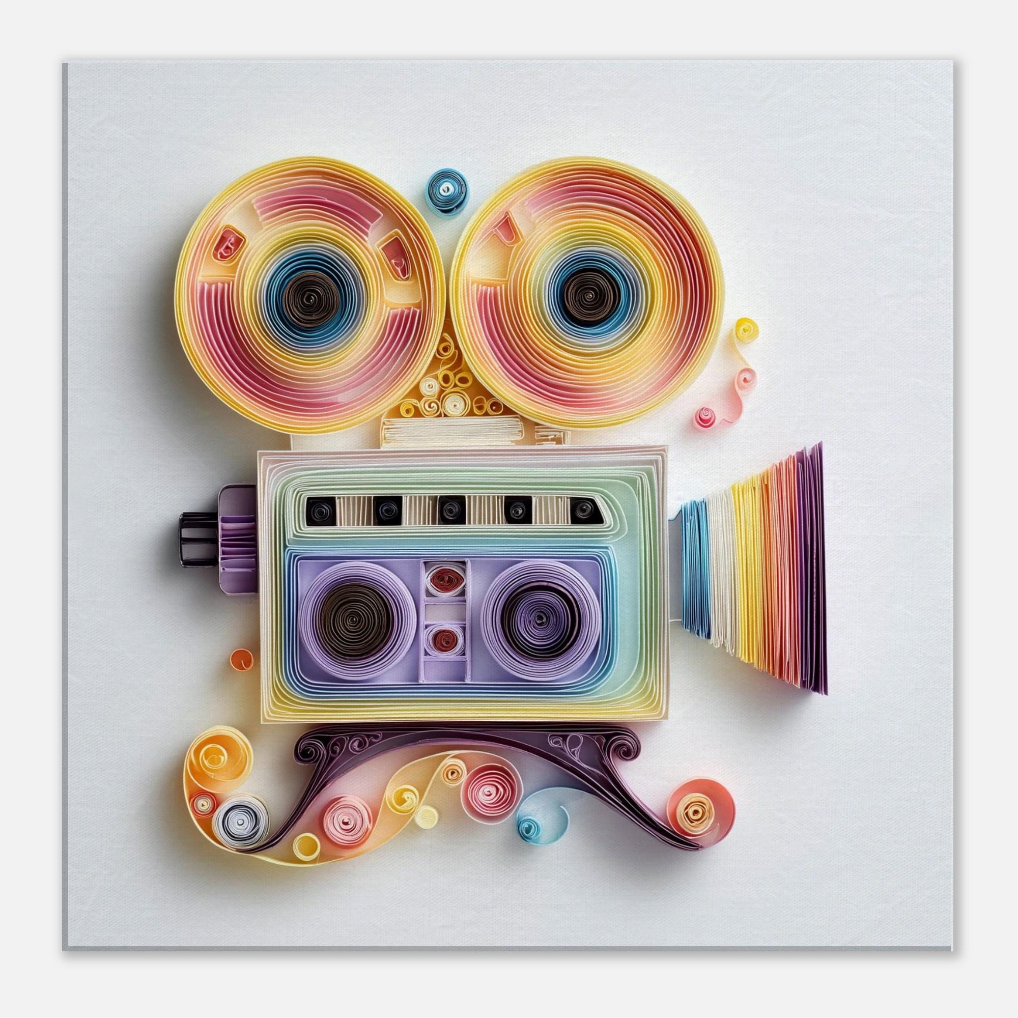 Retro Movie Camera, Paper Quilling Artwork of a Film Camera, Quilled ...