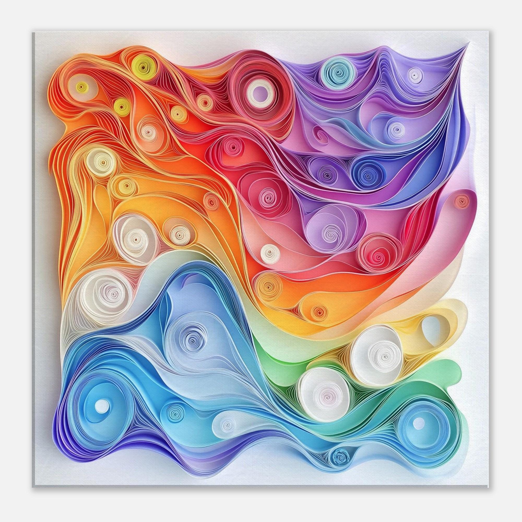 Chromatic Flow, Paper Quilling Abstract Swirls, Quilled Paper Design ...