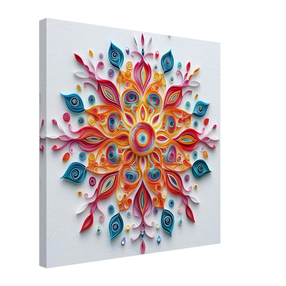 Radiant Sun, Paper Quilling Artwork of Vibrant Sunflower Mandala ...