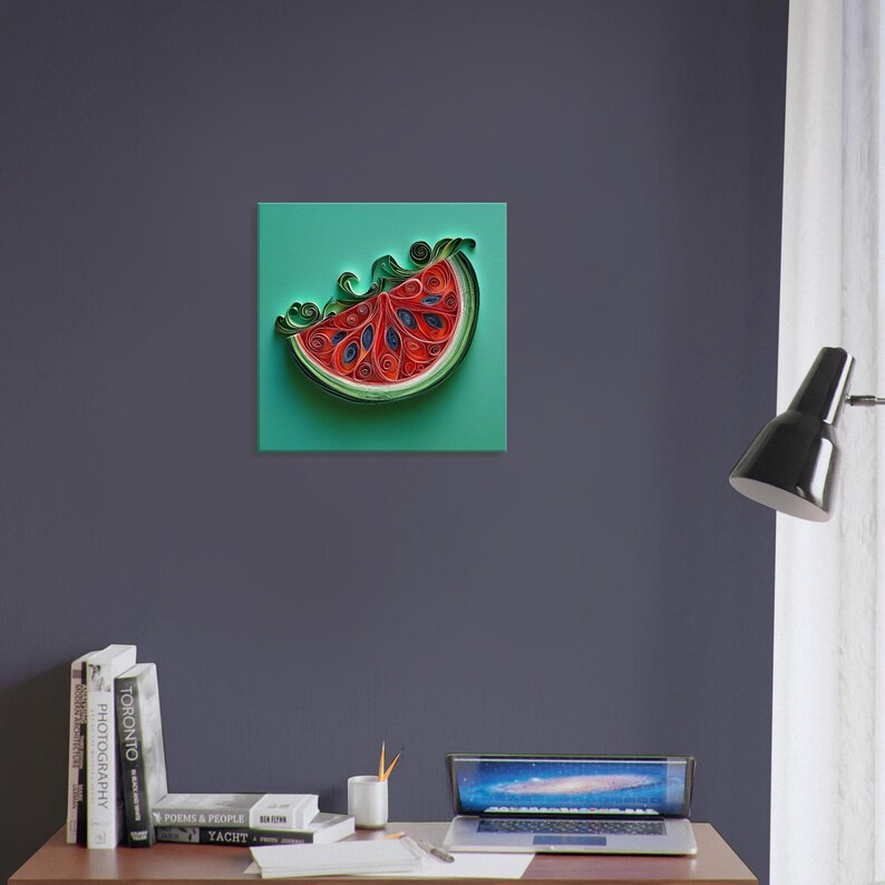 Watermelon Slice, Paper Quilling Artwork of a Vibrant Watermelon Slice ...