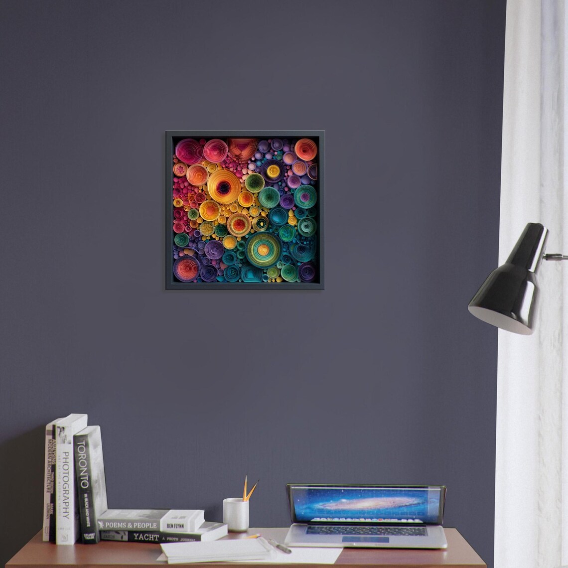 Chromatic Coils, Paper Quilling Artwork of Abstract Circles, Quilled ...